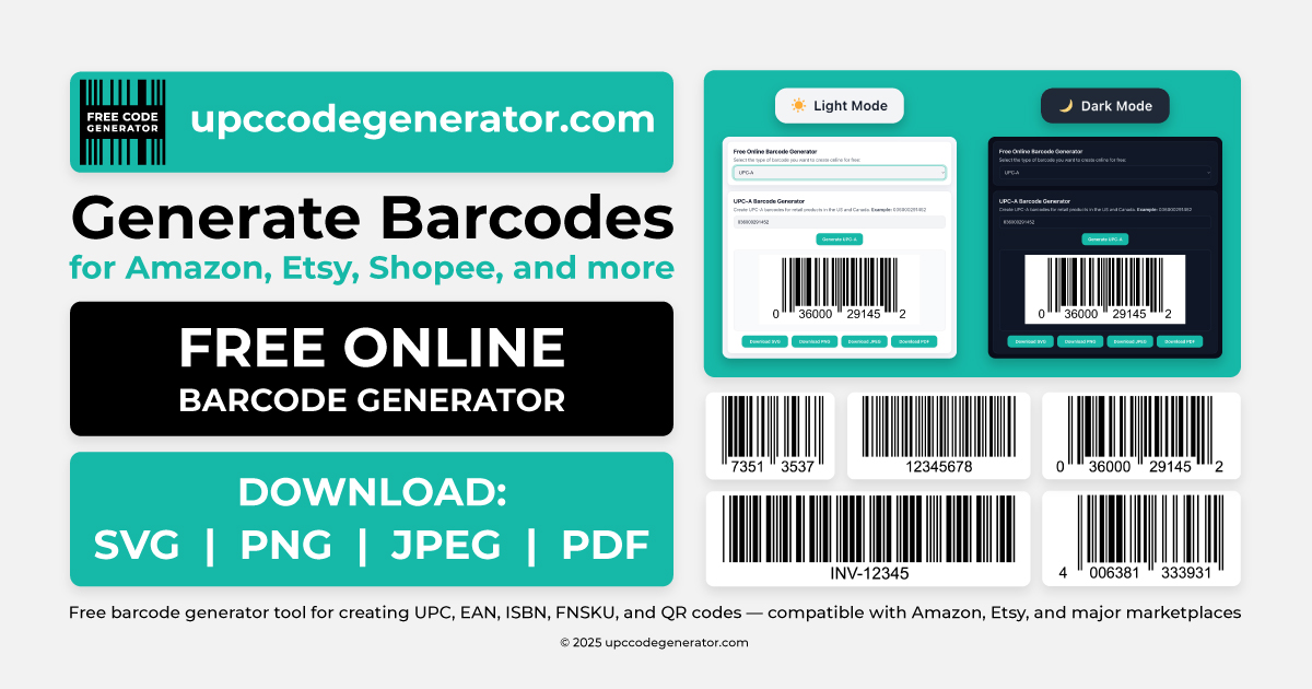 Free Barcode Generator Online - Create UPC, EAN & QR Codes